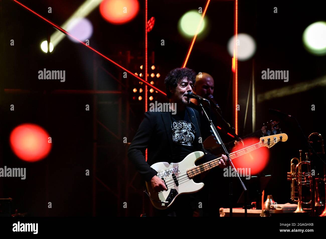 Rome, Italy. 30th July, 2021. Max Gazze' during the concert at Cavea ...