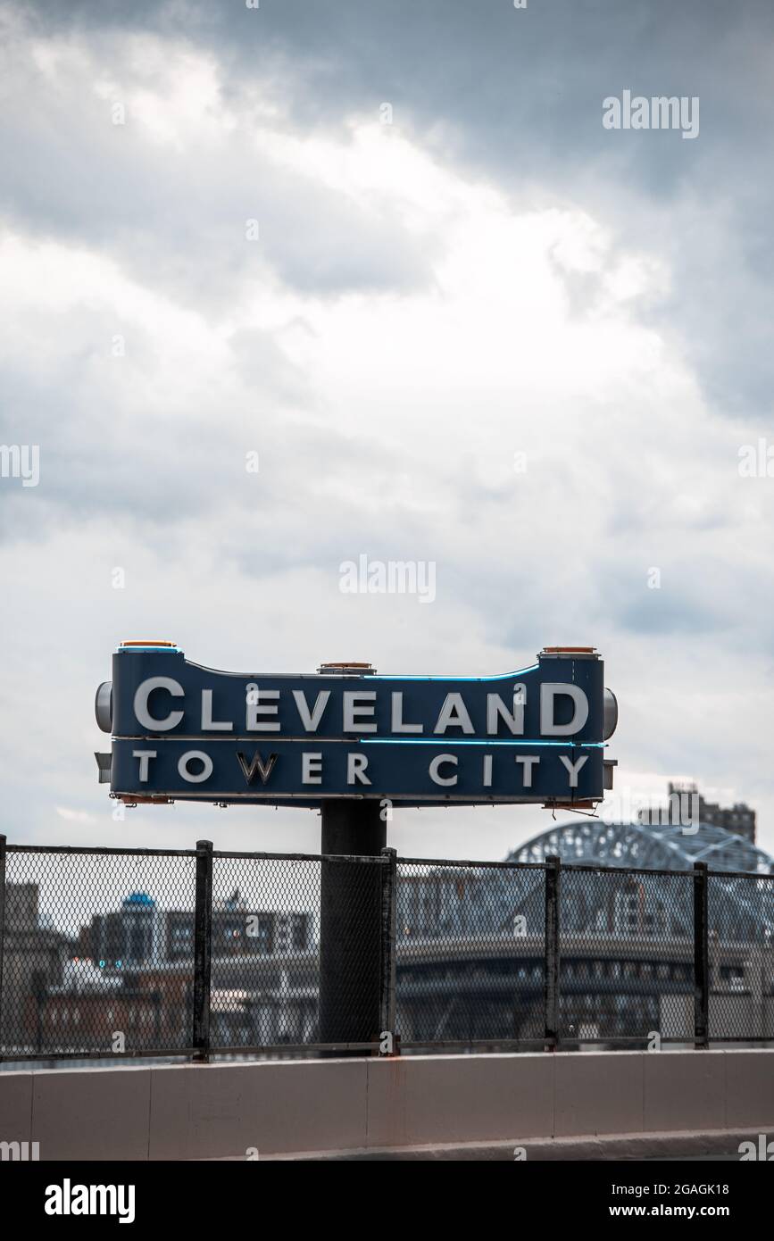 Cleveland Tower City Sign Stock Photo - Alamy