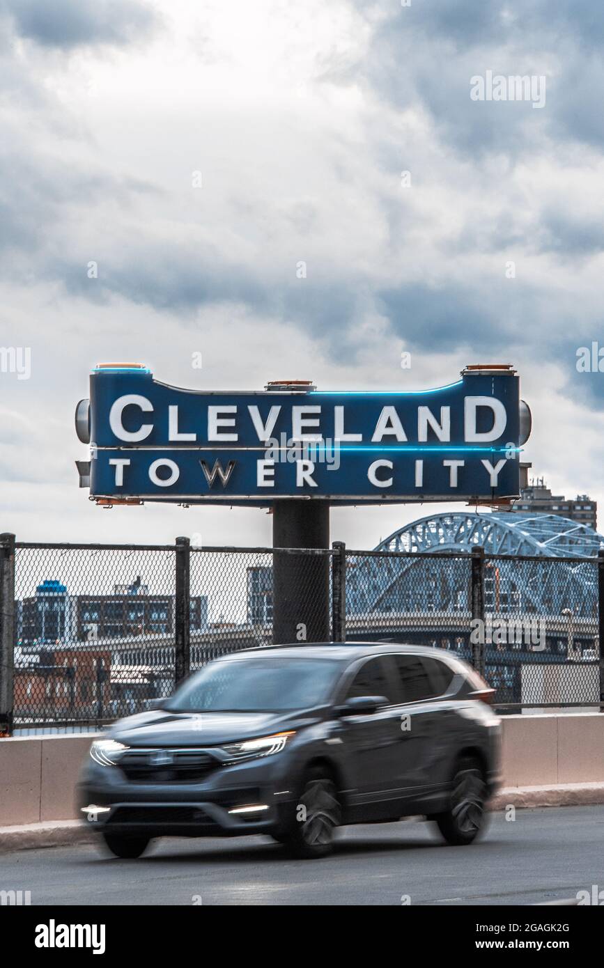 Cleveland Tower City Sign Stock Photo - Alamy
