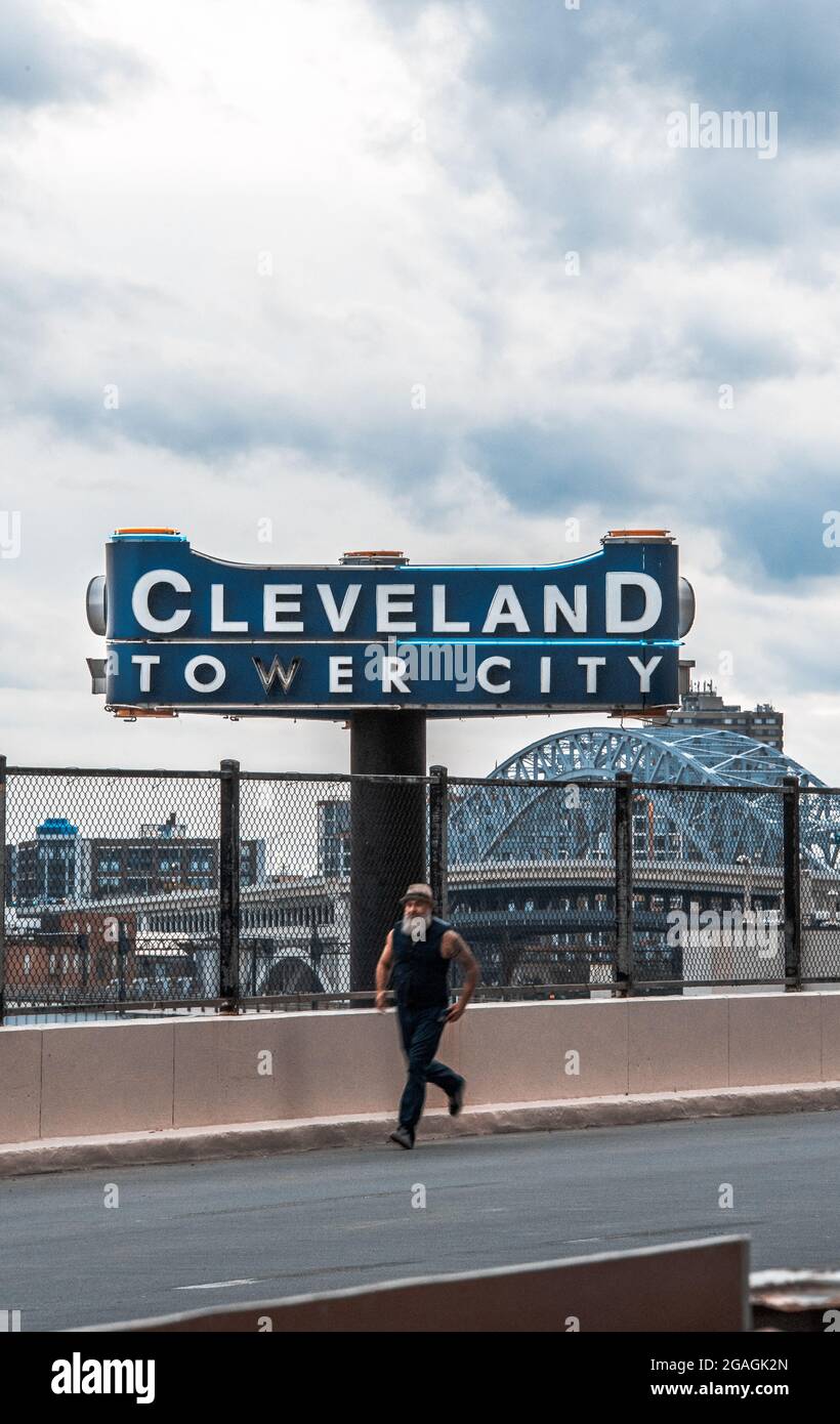Cleveland Tower City Sign Stock Photo - Alamy
