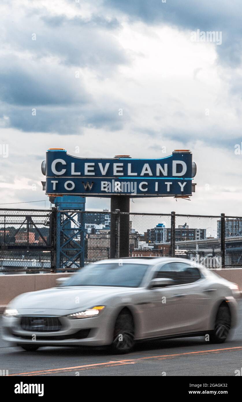 Cleveland Tower City Sign Stock Photo - Alamy