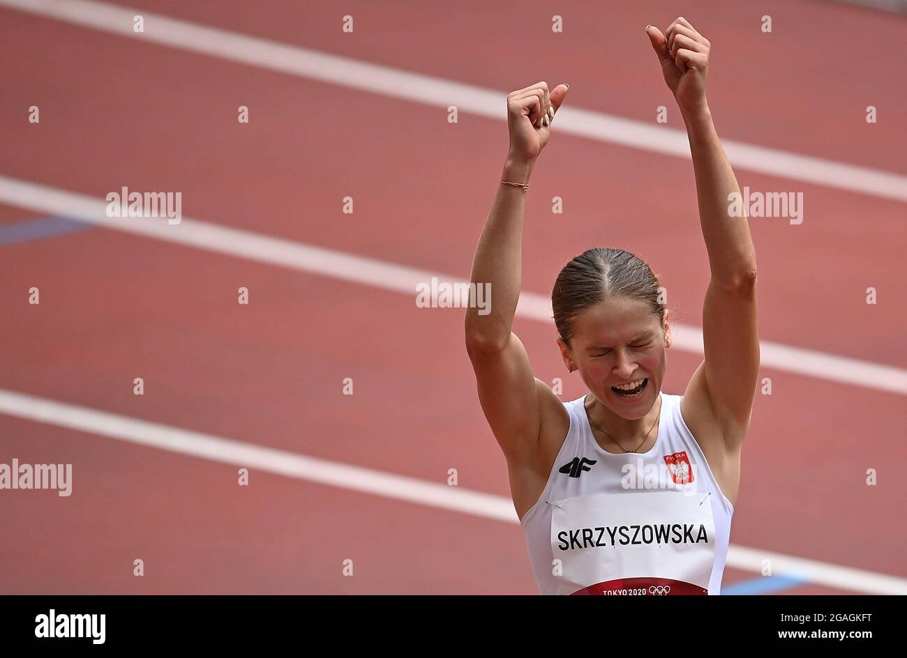 Tokyo, Japan. 31st July, 2021. Pia Skrzyszowska of Poland reacts after ...