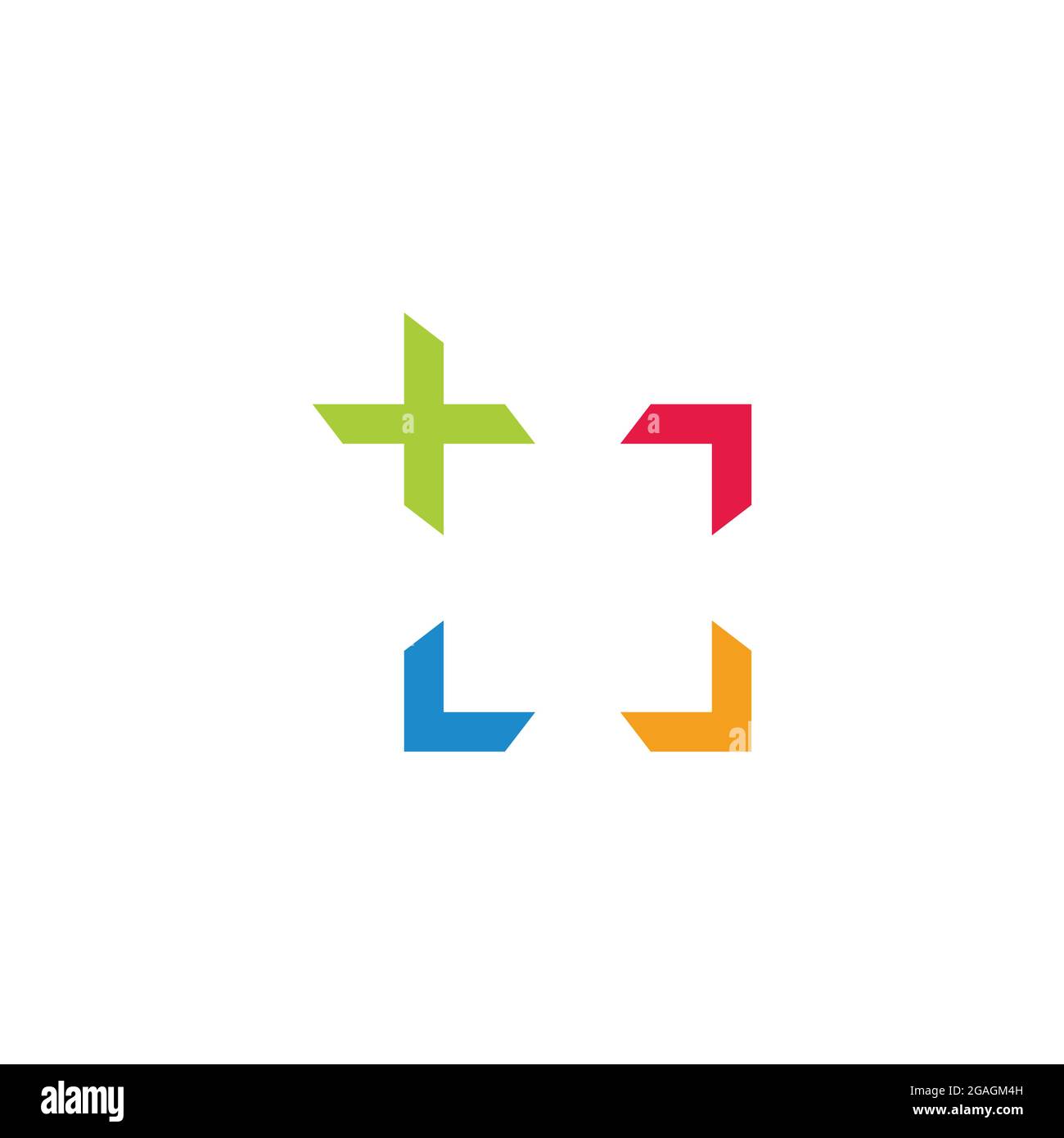 plus medical target arrows colorful logo vector Stock Vector Image ...
