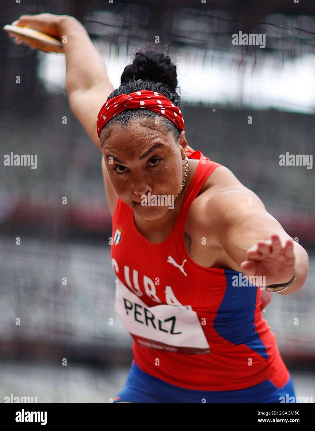 Tokyo, Japan. 31st July, 2021. Yaime Perez of Cuba competes during the ...