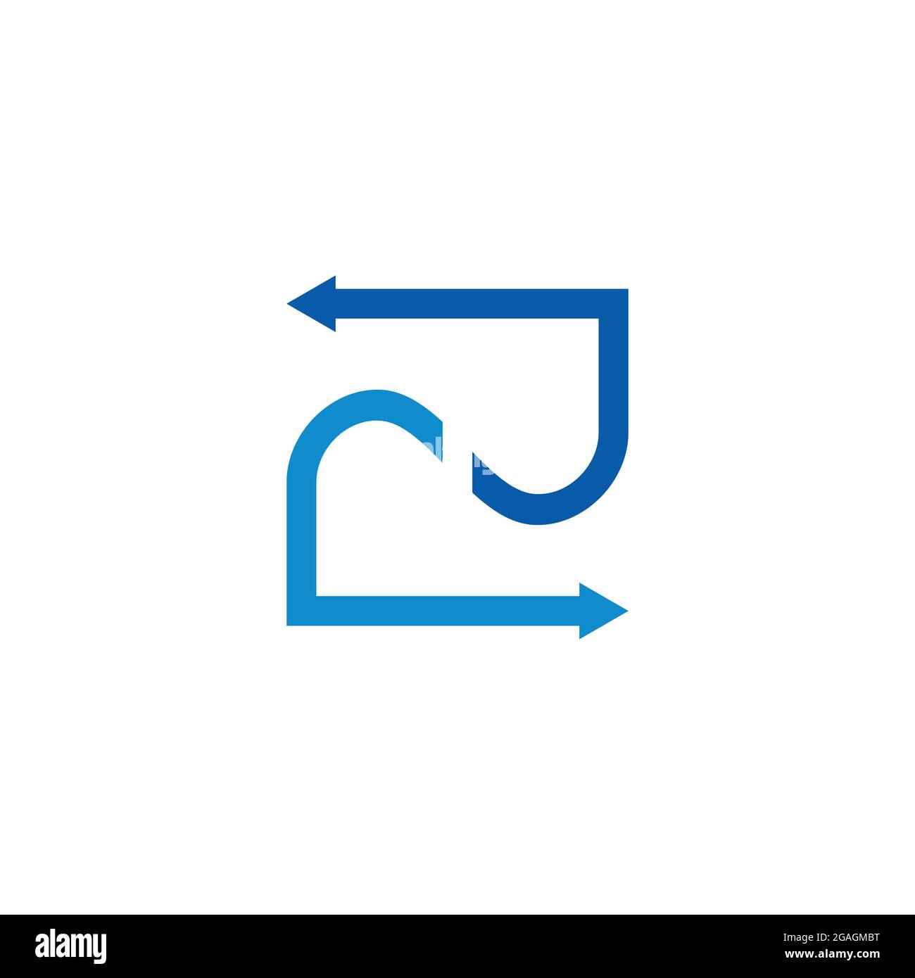 number two arrows directions linear geometric vector Stock Vector Image ...