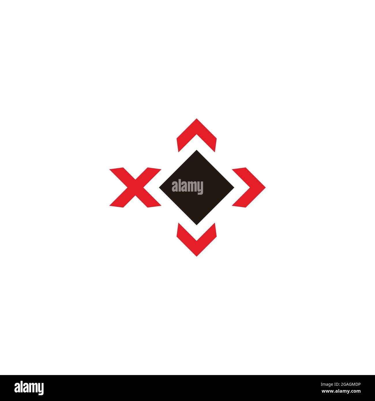 letter x square geometric arrows logo vector Stock Vector Image & Art ...