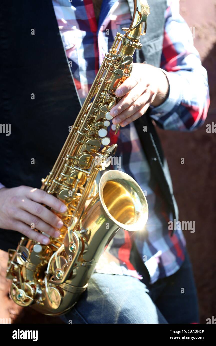 Old saxophone notes musical instrument hi-res stock photography and ...