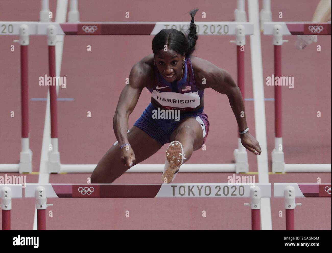 Tokyo, Japan. 30th July, 2021. Kendra Harrison of the USA competes in a ...