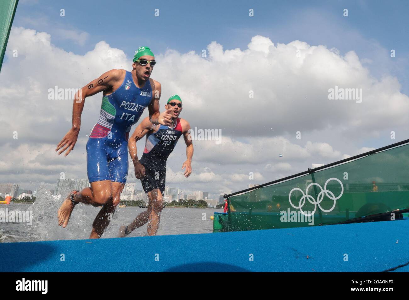 Tokyo, Japan. 31st July, 2021. POZZATTI Gianluca - Team Italy (ITA) Triathlon : Mixed Relay ...