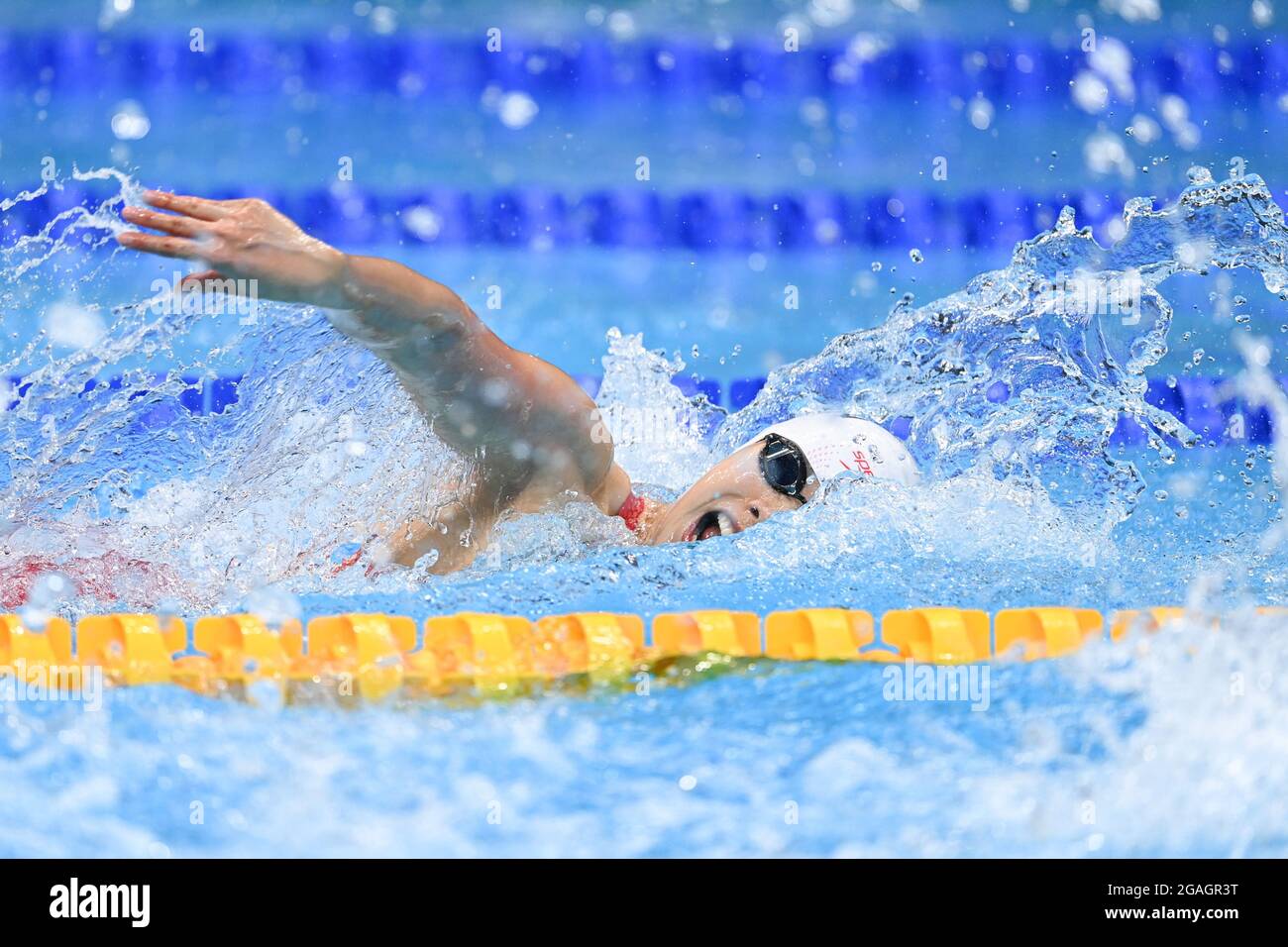 Tokyo, Japan. 31st July, 2021. Yang Junxuan of China competes during ...