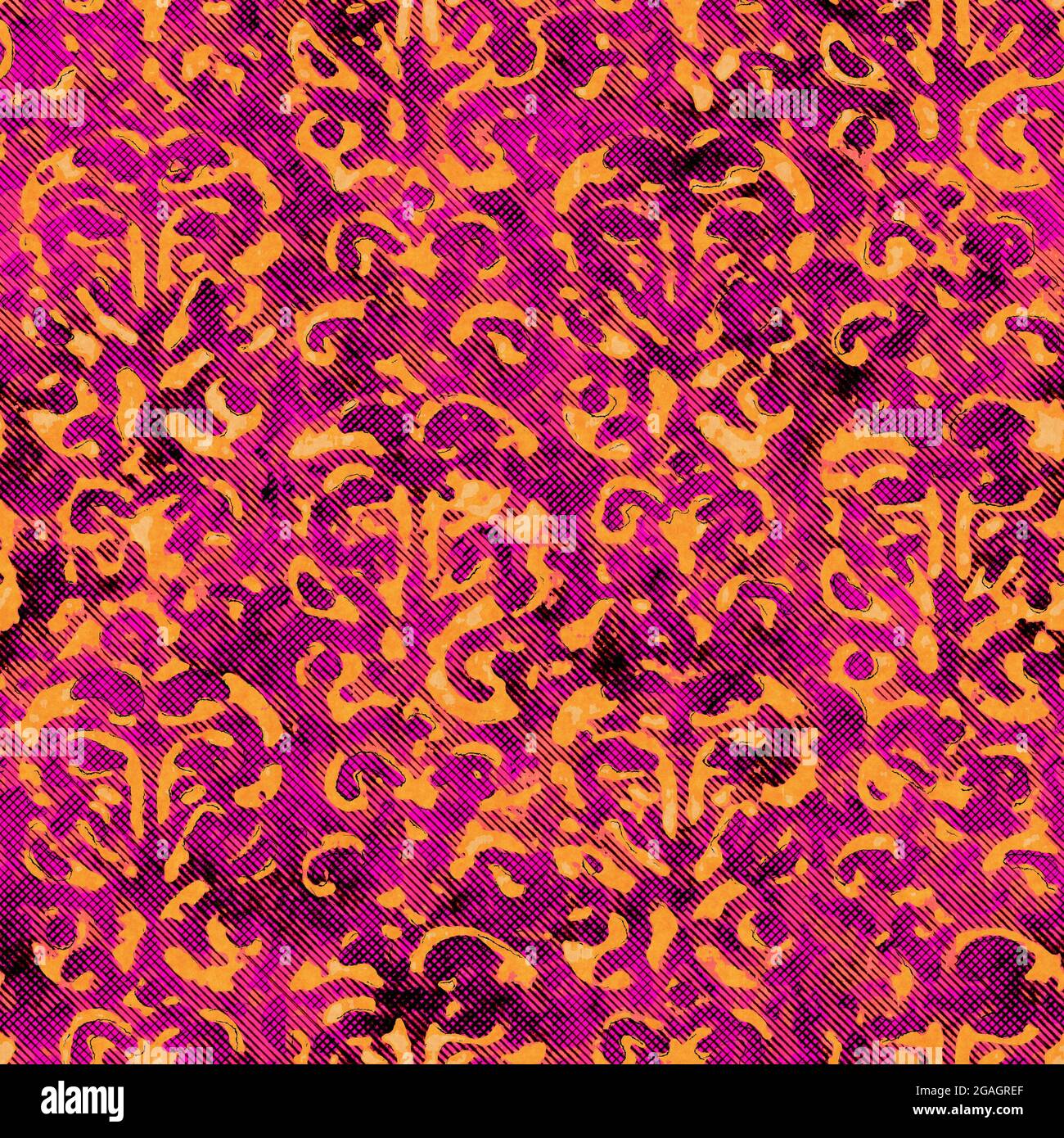 Seamless bright vivid pink and yellow pattern swatch for print Stock ...