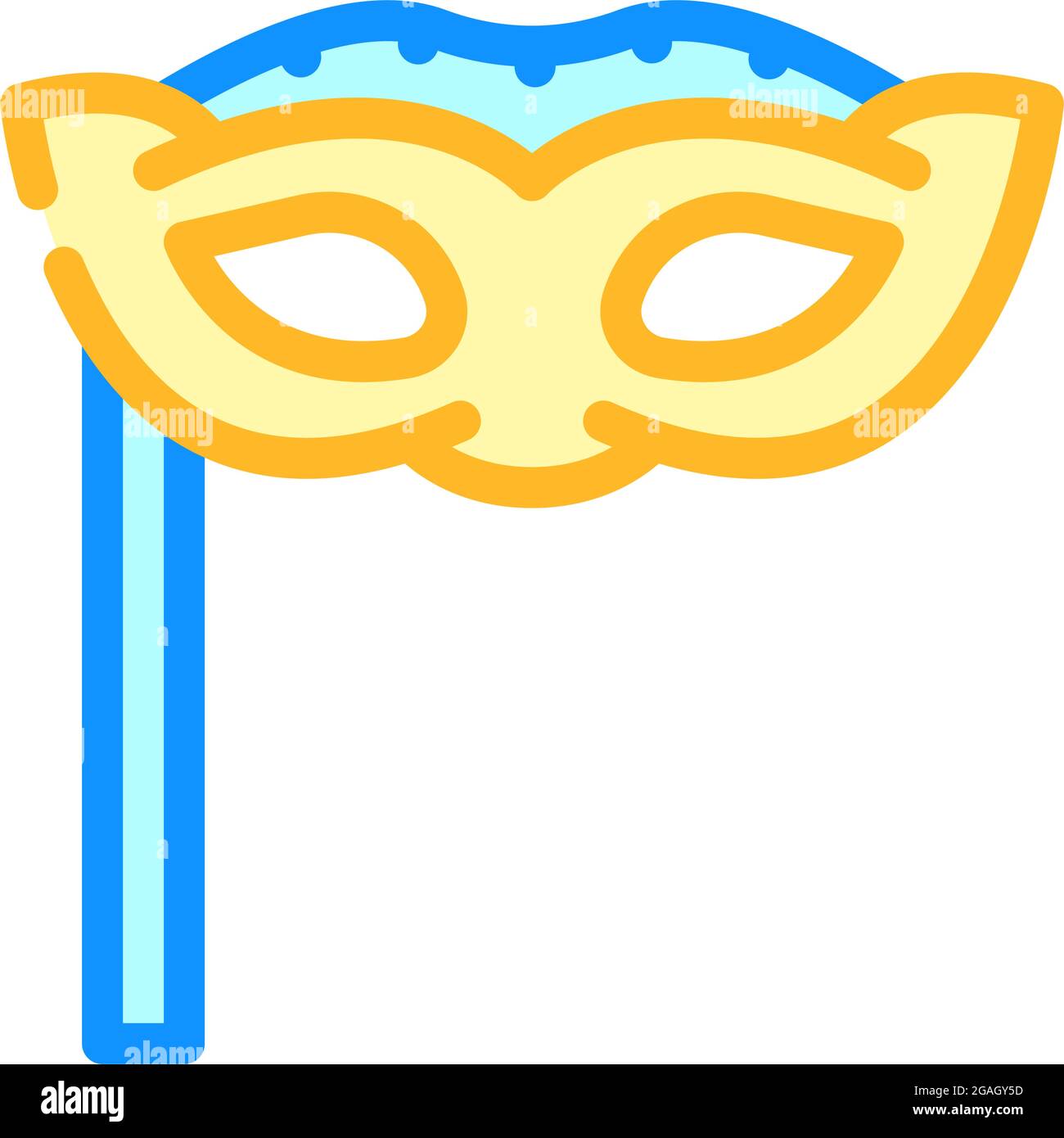 facial mask dancer color icon vector illustration Stock Vector Image ...