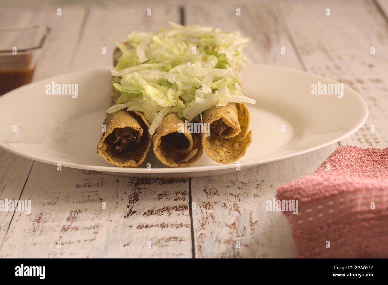 Chicken Flautas High Resolution Stock Photography and Images - Alamy