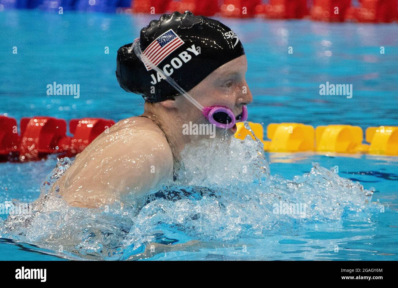 Tokyo, Kanto, Japan. 31st July, 2021. Lydia Jacoby (USA) goggles ...