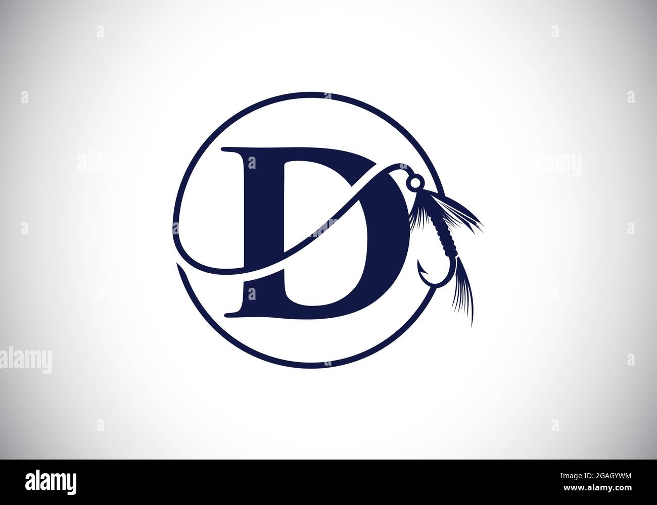 Letter d fish logo hi-res stock photography and images - Alamy