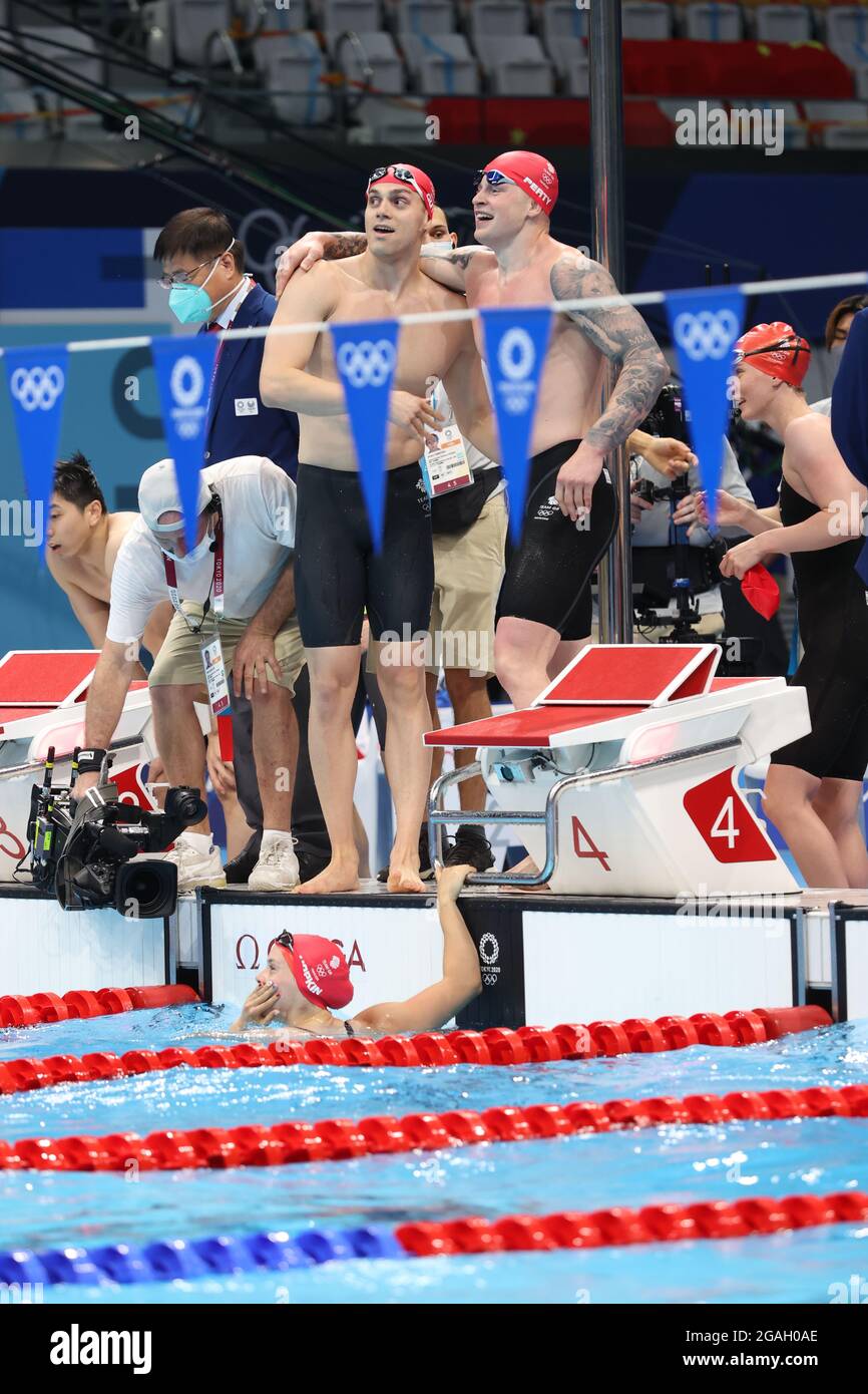 Tokyo, Japan. 31st July, 2021. Team Great Britain (GBR) win the mixed 4 ...