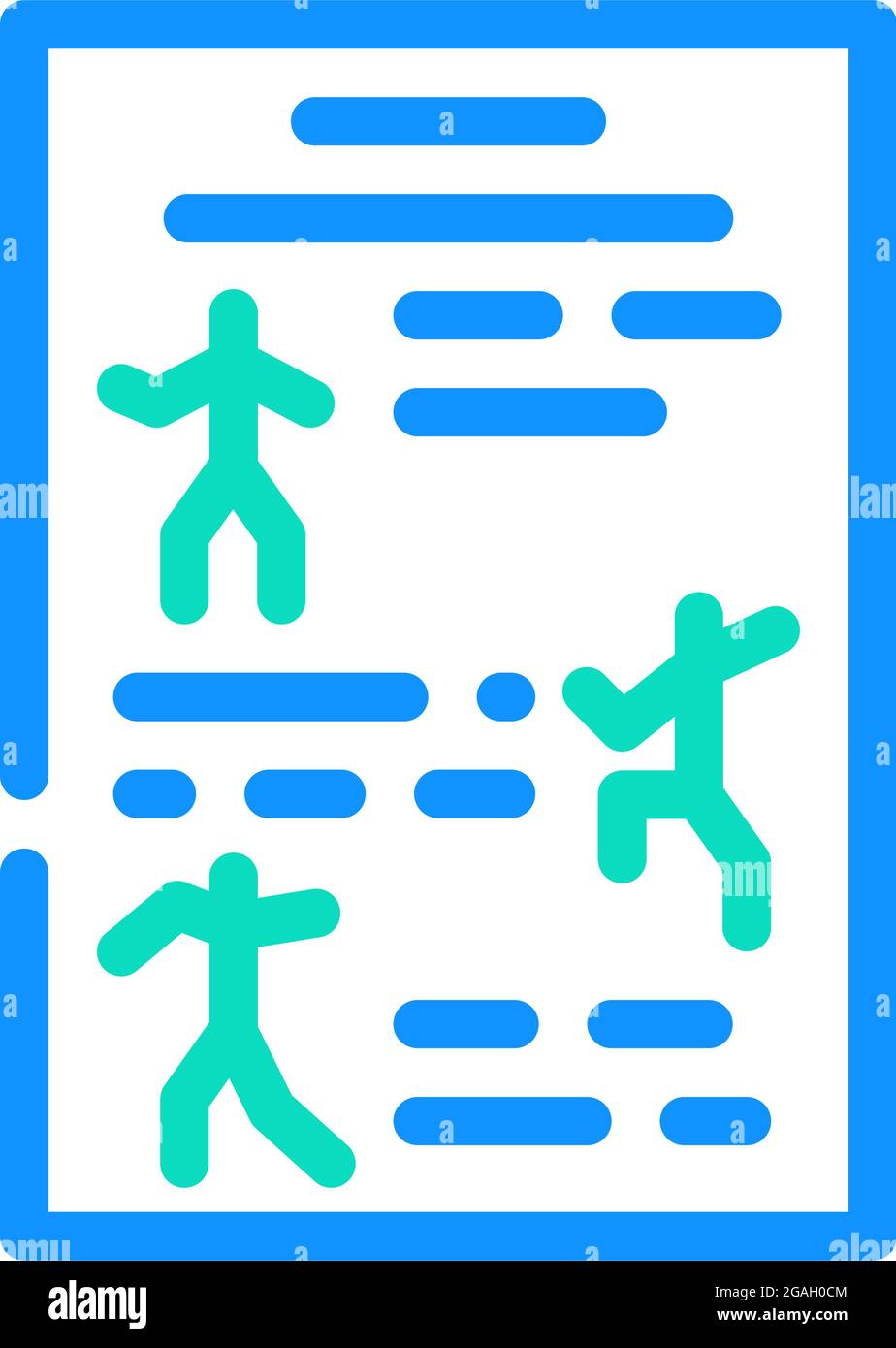 instruction dancer color icon vector illustration Stock Vector Image ...