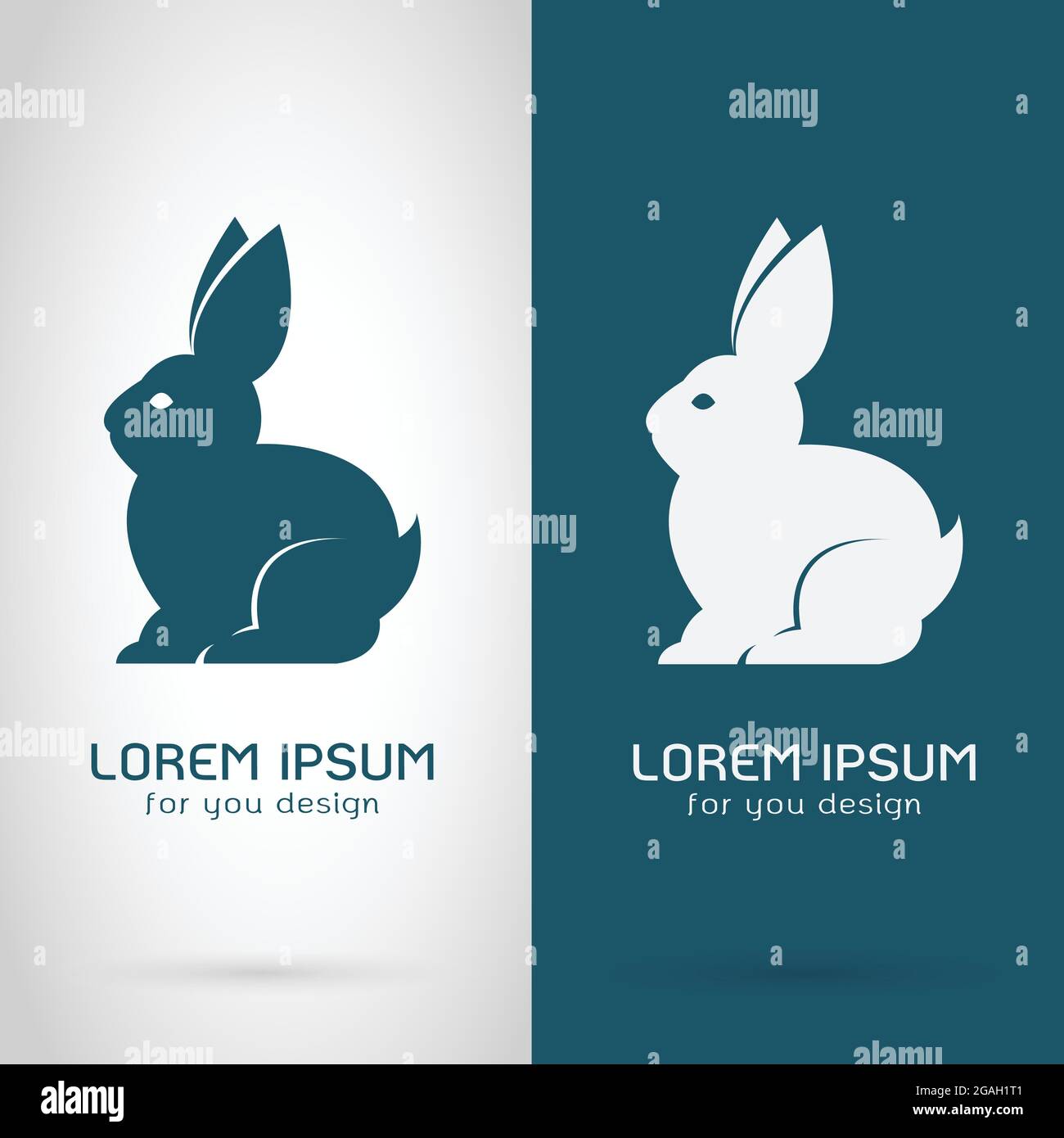 Logo rabbit vector vectors hi-res stock photography and images - Alamy