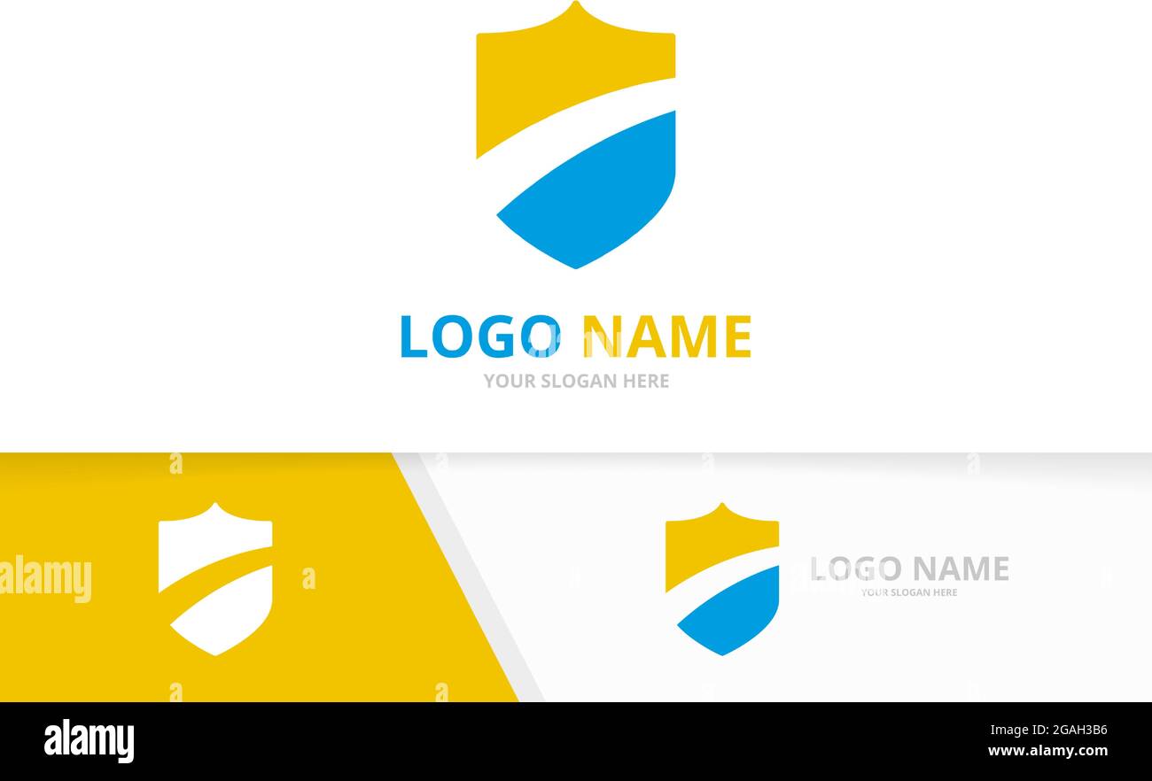 Simple shield logo template. Security logotype design Stock Vector ...