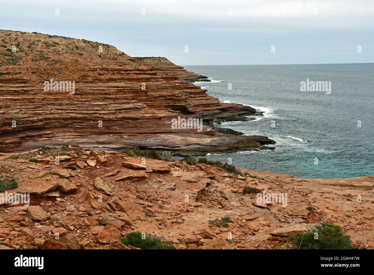 Pot Alley cliffs Kalbarri National Park Western Australia Stock Photo ...