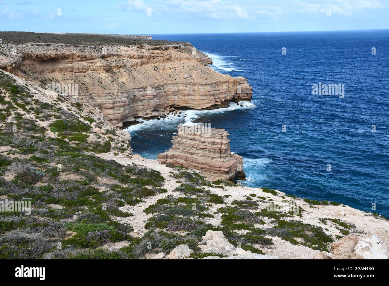 Island Rock Kalbarri Coastal Cliffs Stock Photo - Alamy