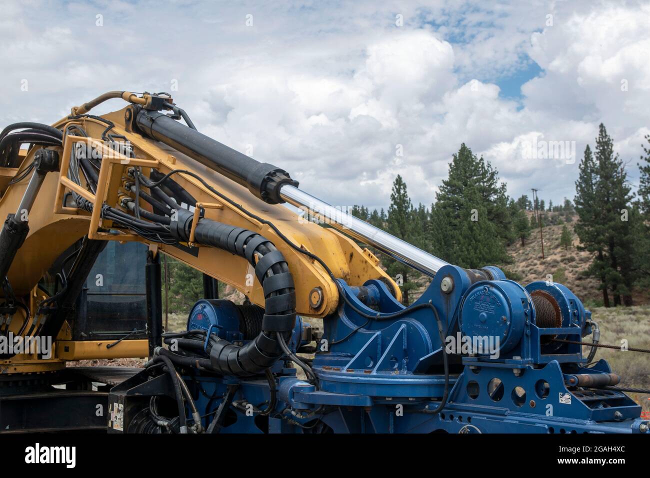 Construction worker drilling in road hi-res stock photography and ...