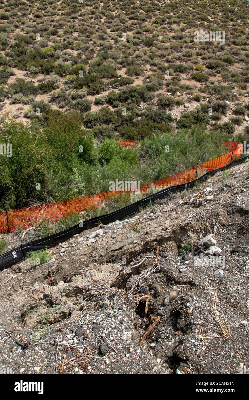 This section of highway along Sherwin Grade in Mono County, CA, USA is ...