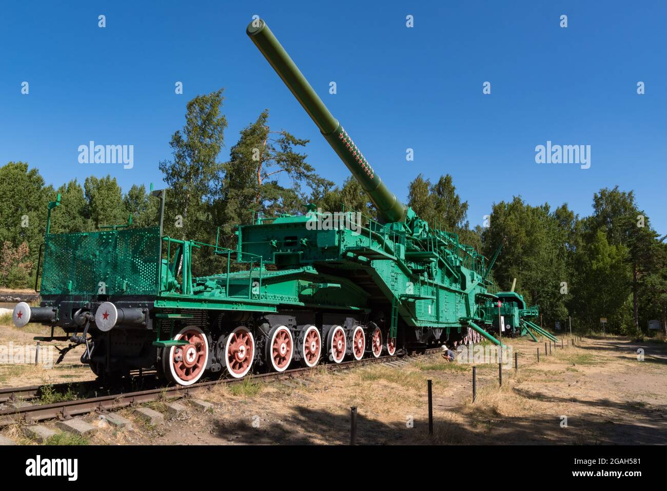 Fort Krasnaya Gorka, Russia - July 19, 2021: Artillery transporter TM-3 ...