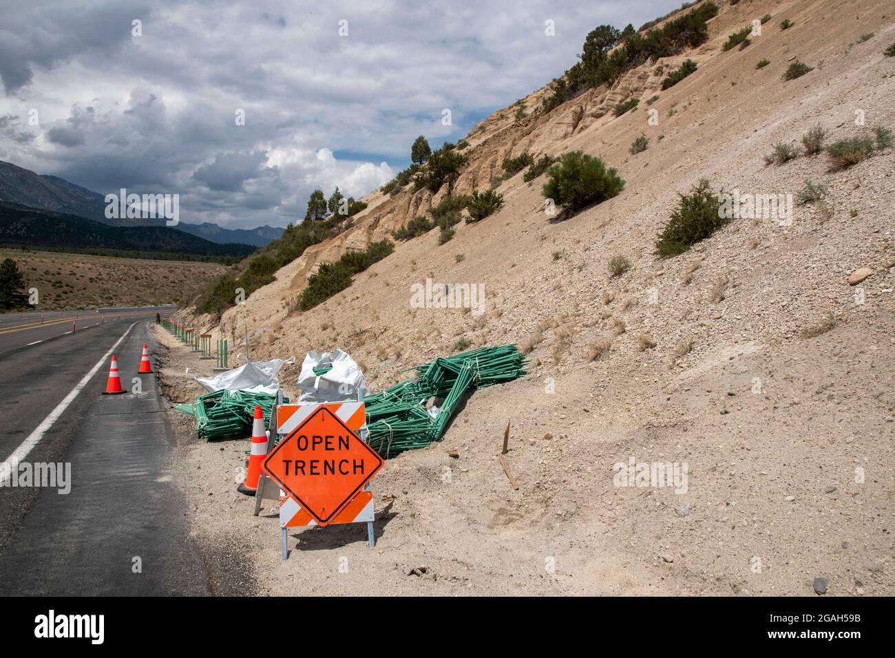 The Big Pumice Cut is a famous geological feature along U.S. Highway ...