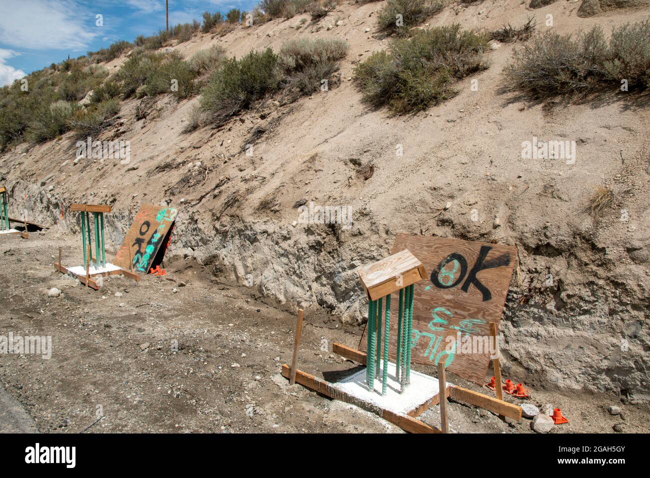 This section of highway along Sherwin Grade in Mono County, CA, USA is ...