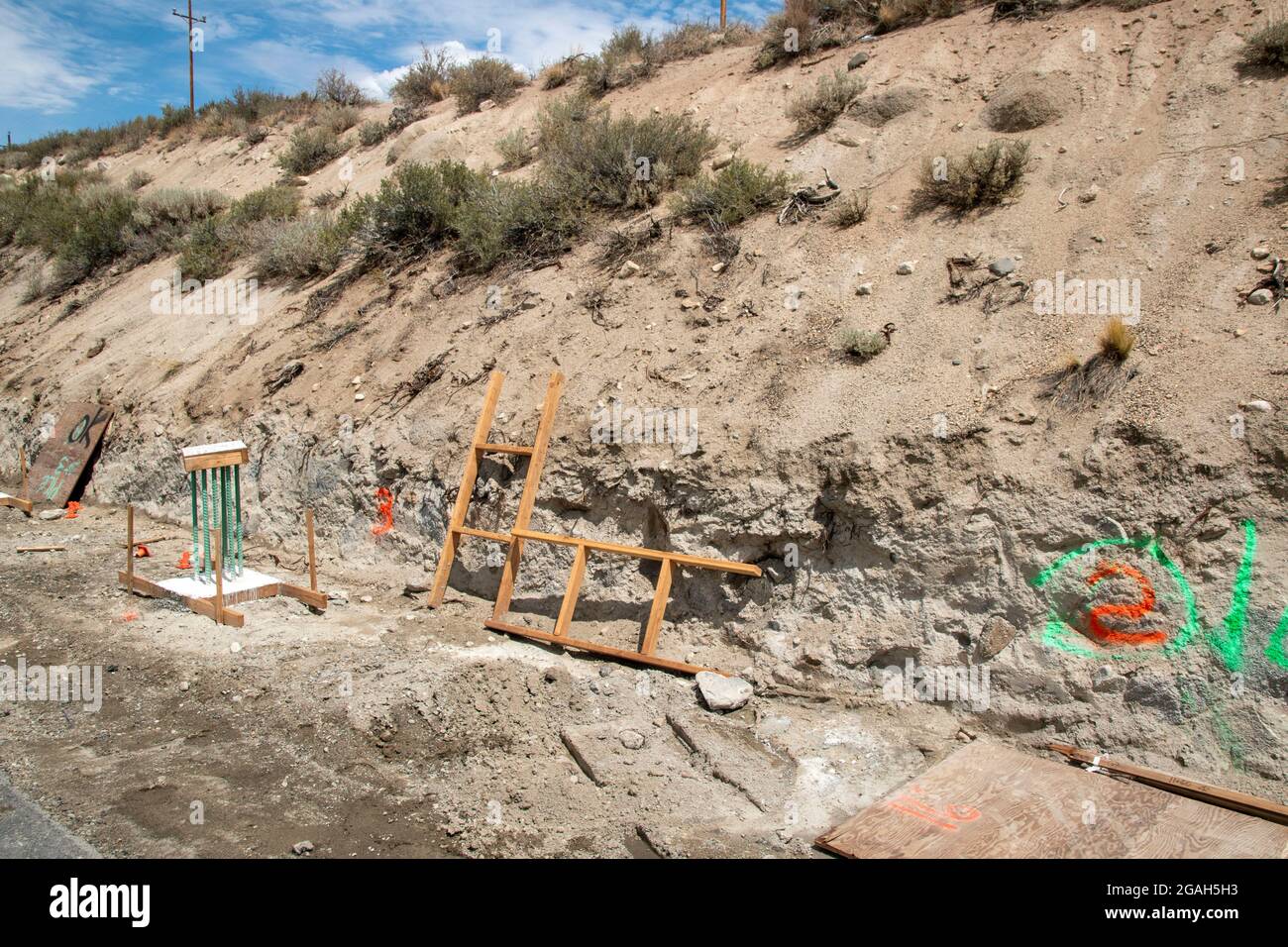 This section of highway along Sherwin Grade in Mono County, CA, USA is ...