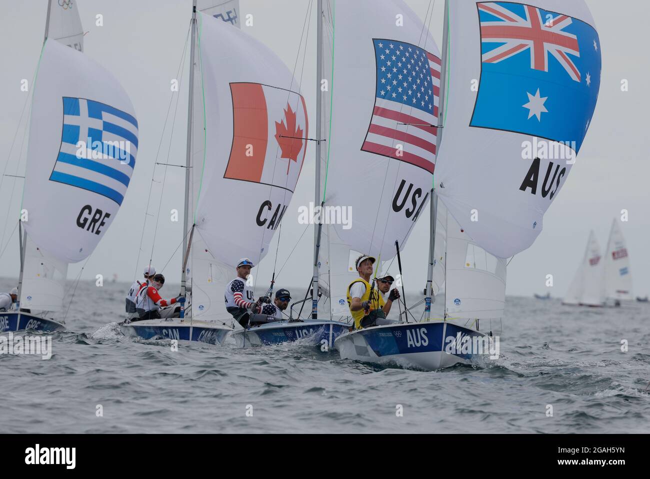 Kanagawa, Japan. 30th July, 2021. Men's Two Person Dinghy - 470 (AUS ...
