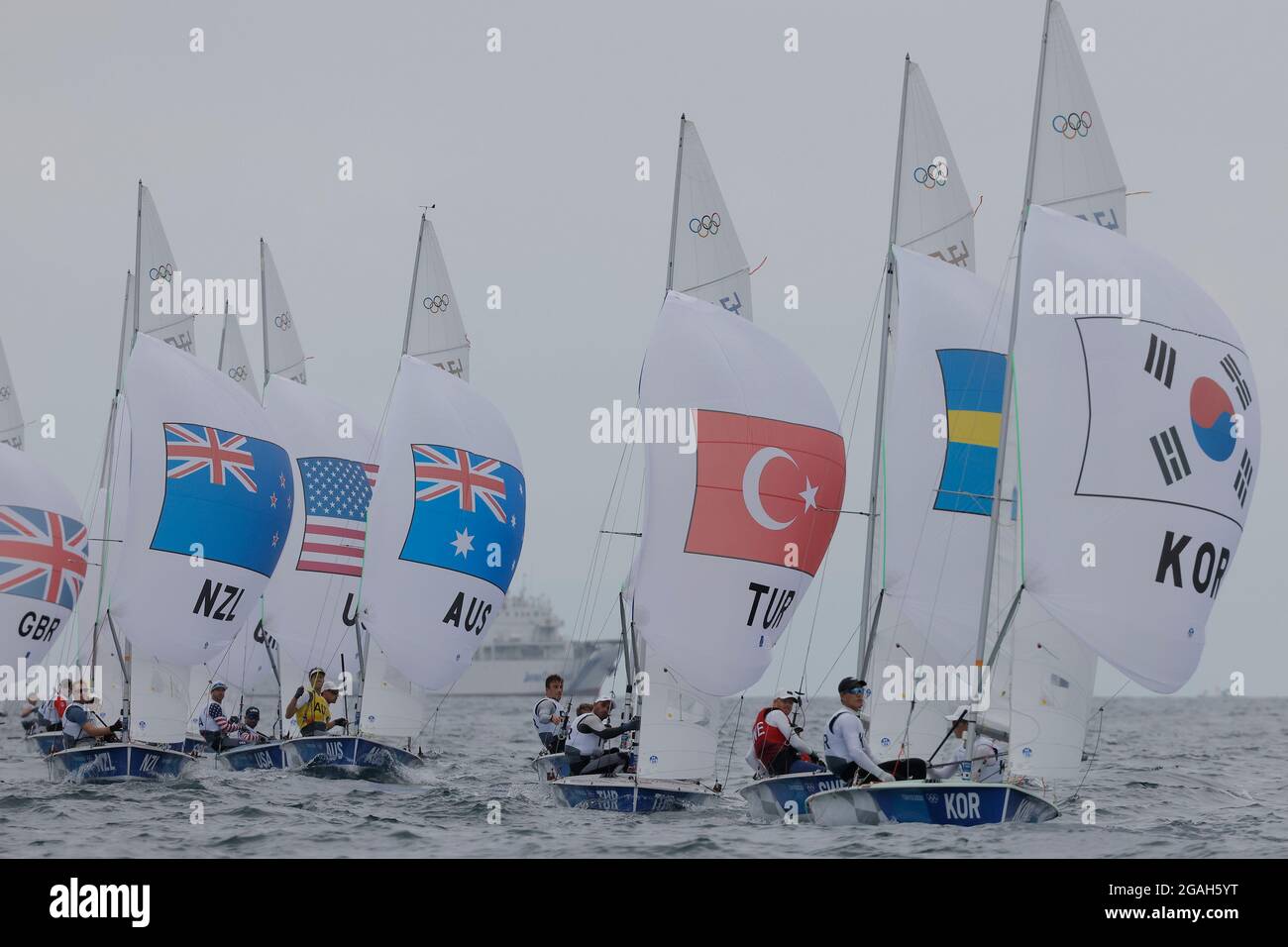 Kanagawa, Japan. 30th July, 2021. Men's Two Person Dinghy - 470 Sailing ...