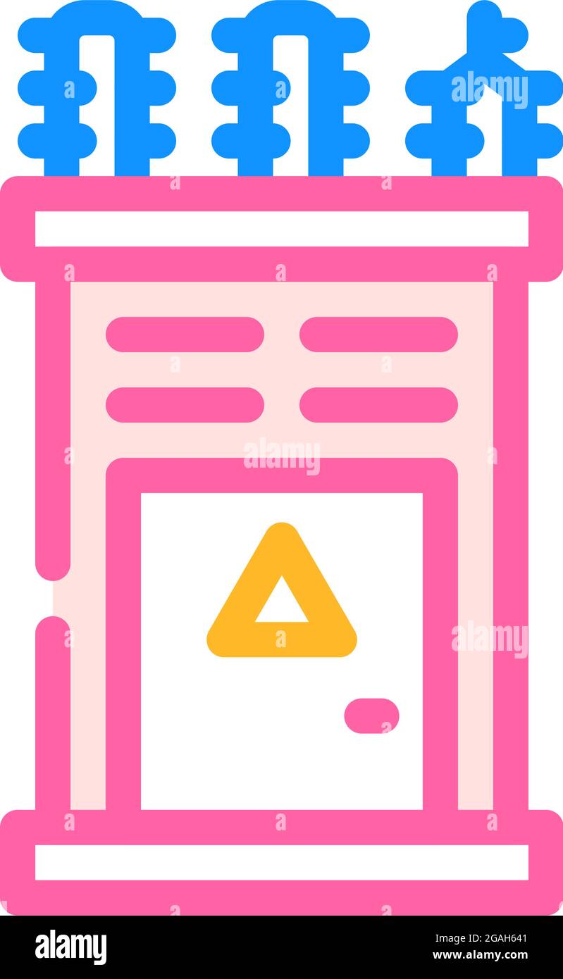 electrical transformer color icon vector illustration Stock Vector ...