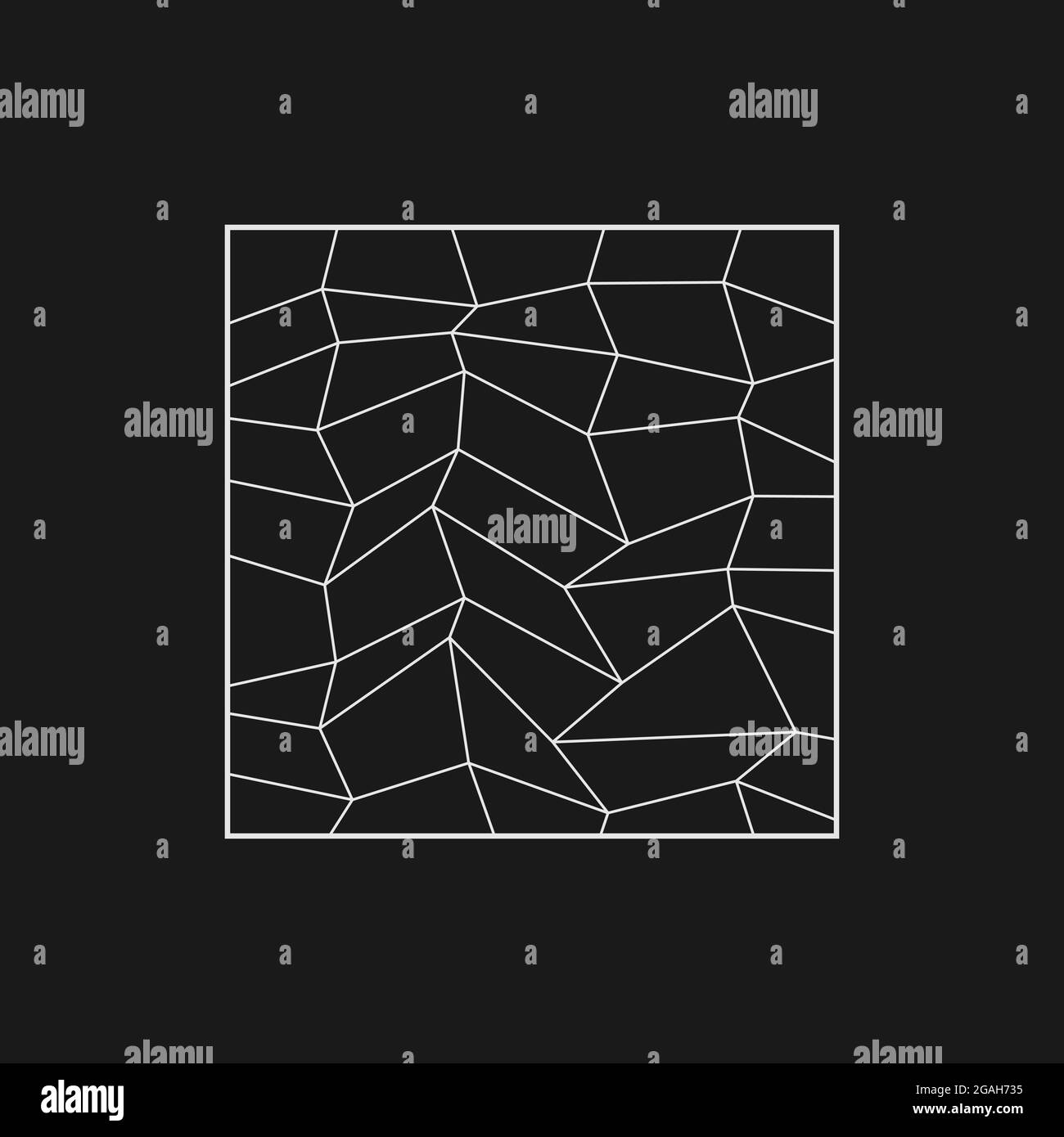 Retrofuturistic grid in the square frame. Digital cyber retro design ...