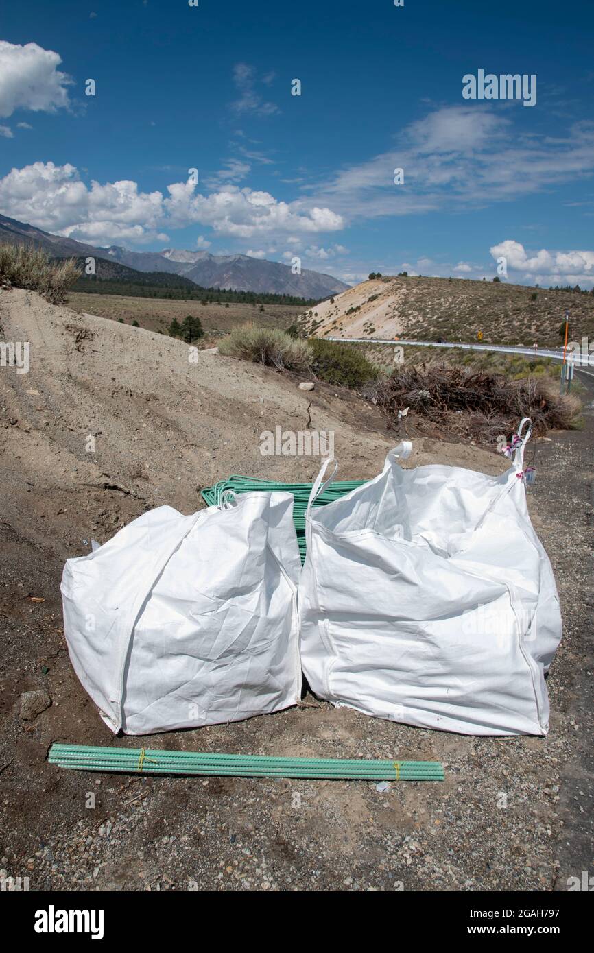 This section of highway along Sherwin Grade in Mono County, CA, USA is ...