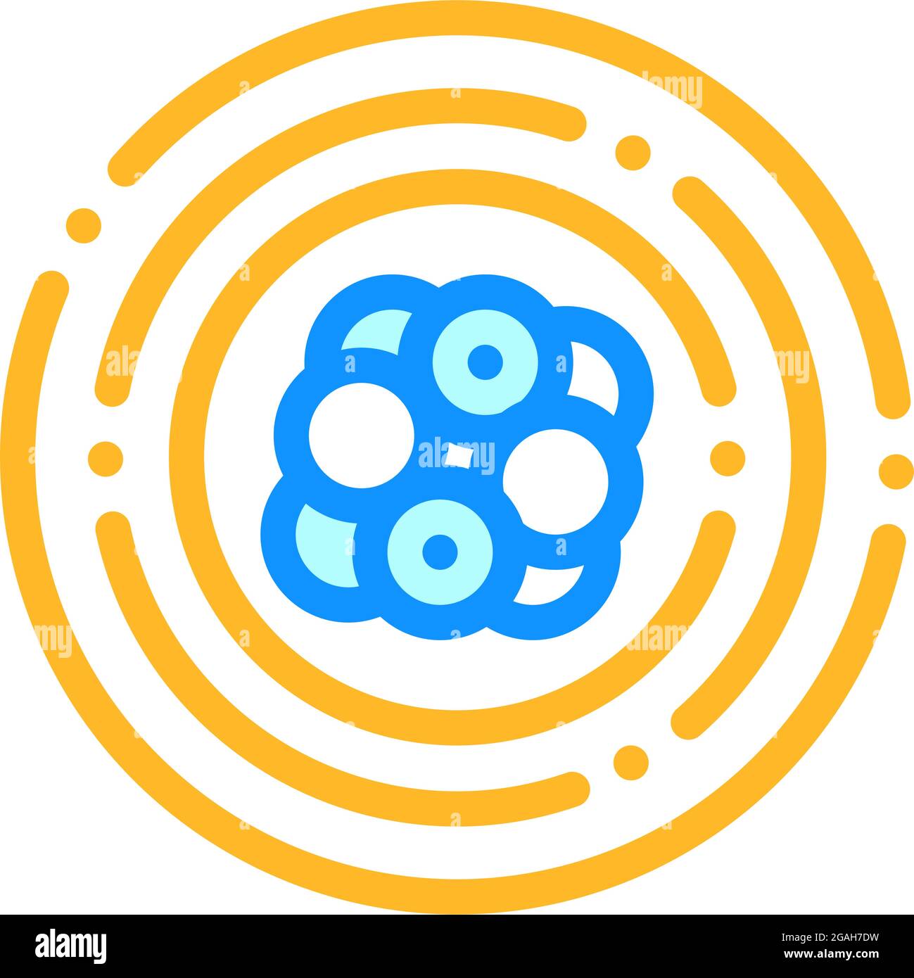 atom electron color icon vector illustration Stock Vector Image & Art ...