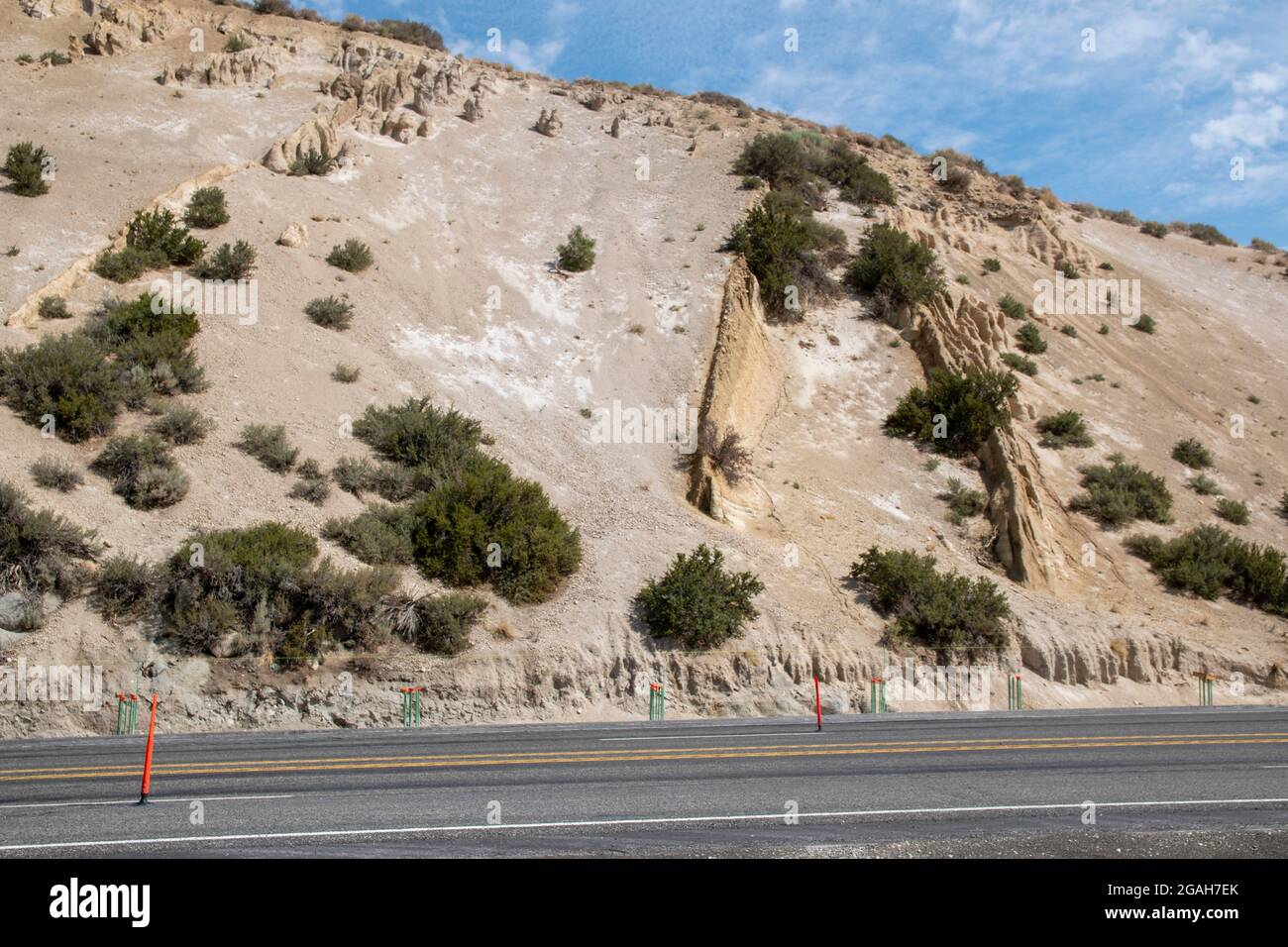 The Big Pumice Cut is a famous geological feature along U.S. Highway ...