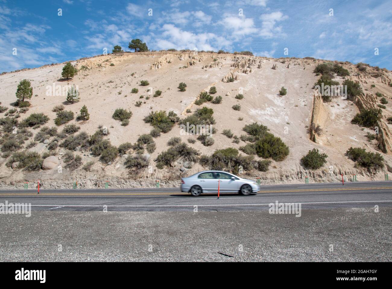 The Big Pumice Cut is a famous geological feature along U.S. Highway ...