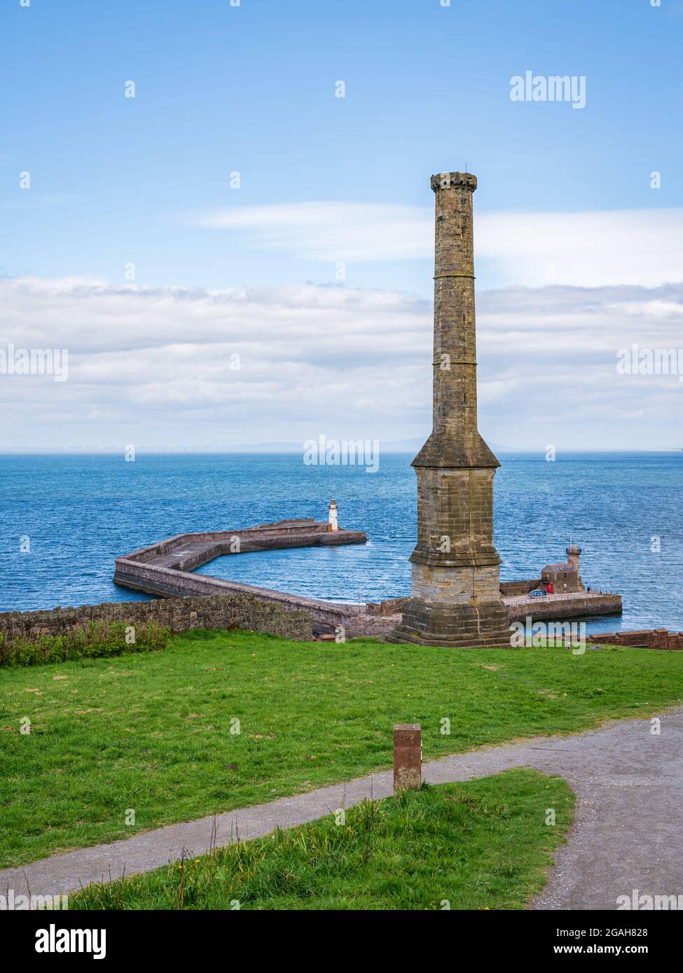 The Candlestick Chimney with the pier and the West Pier Lighthouse in ...