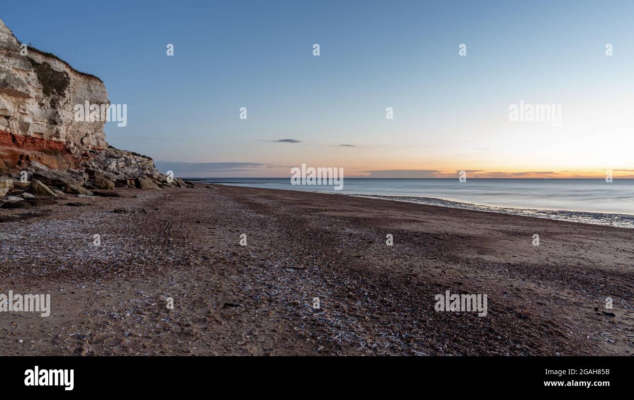 Evening light at the Hunstanton Cliffs in Norfolk, England, UK Stock ...