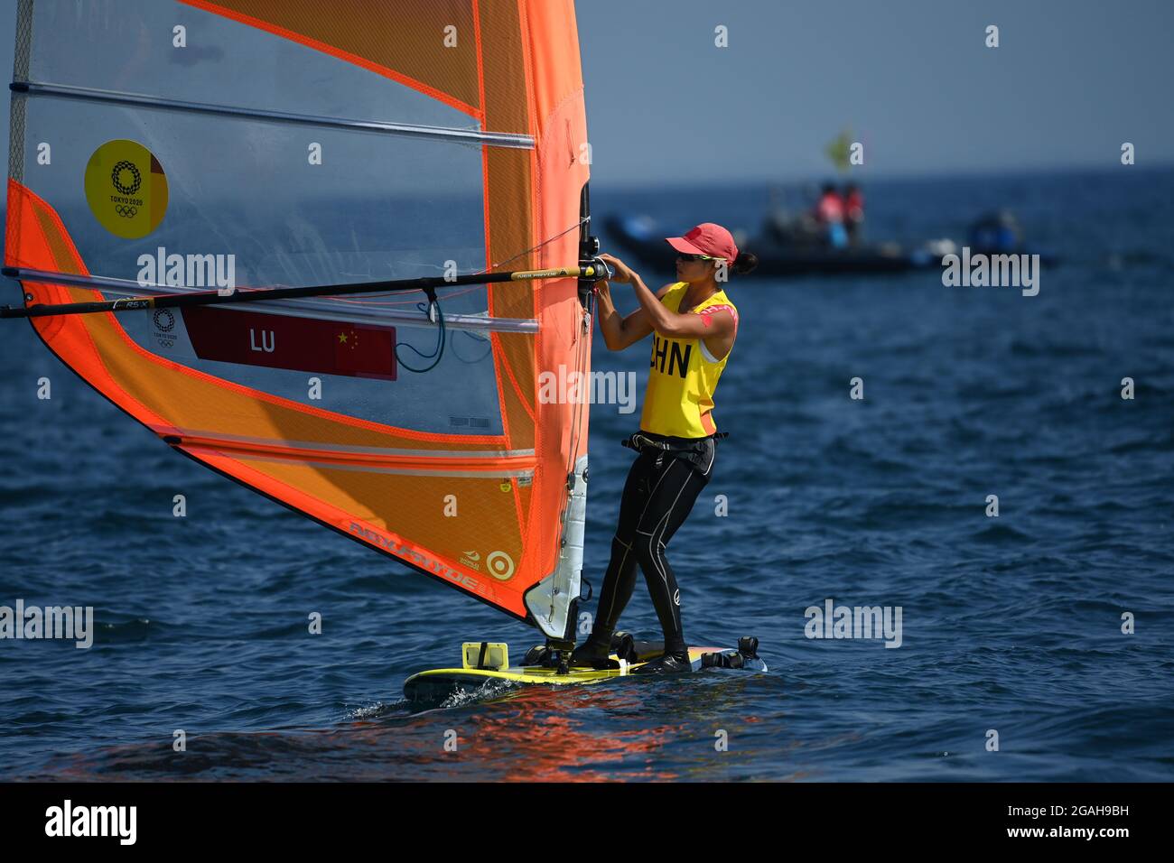 Kanagawa, Japan. 31st July, 2021. Lu Yunxiu of China prepares for the ...