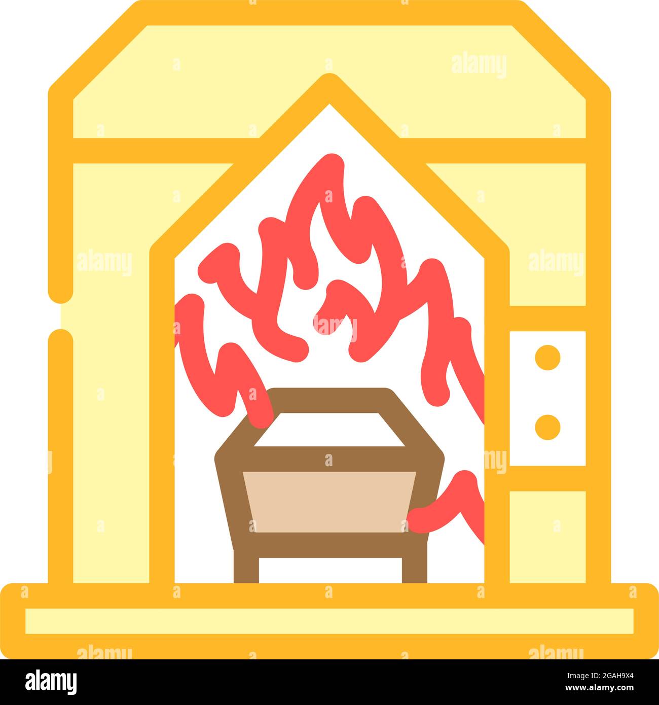 rite of cremation color icon vector illustration Stock Vector Image ...