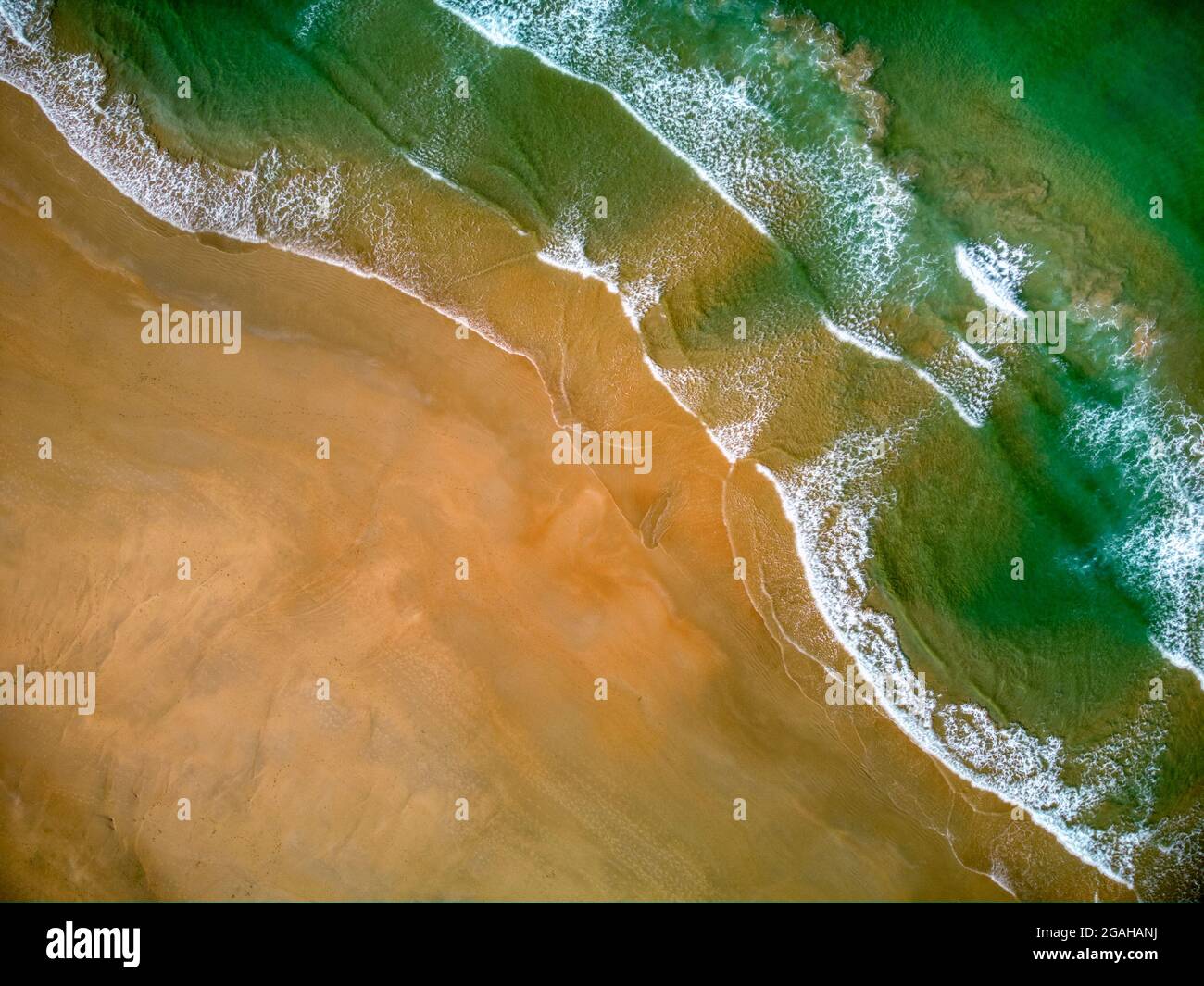 Aerial view of El Palmar beach in Vejer de la Frontera, Cadiz in Spain ...