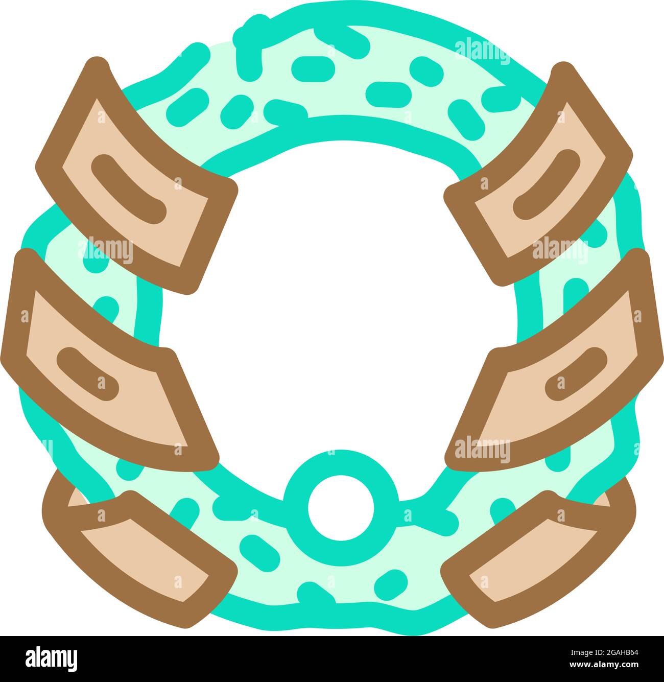 funeral wreath color icon vector illustration Stock Vector Image & Art ...