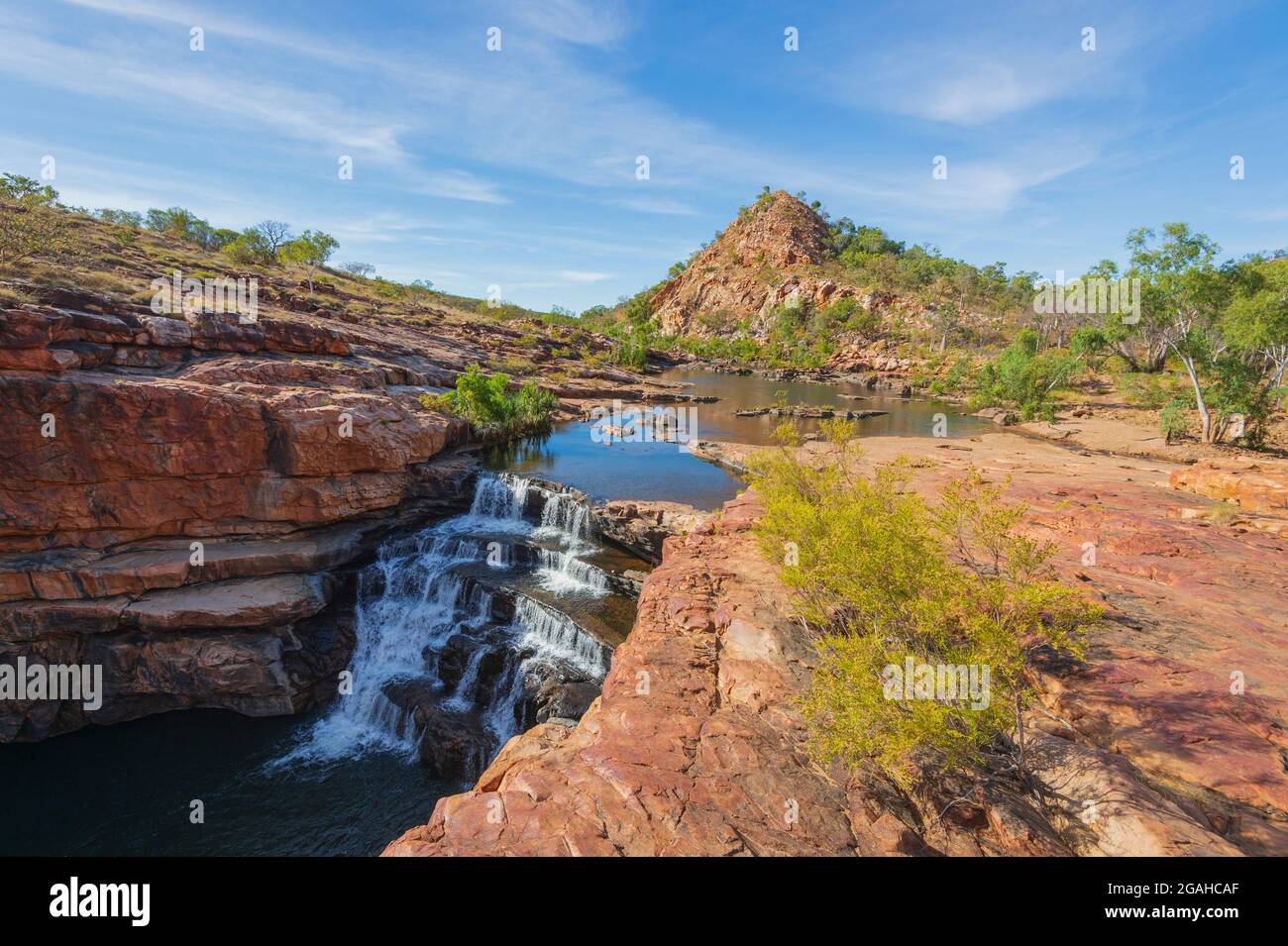 Scenic view of Bell Gorge and its waterfall, a renowned destination in ...