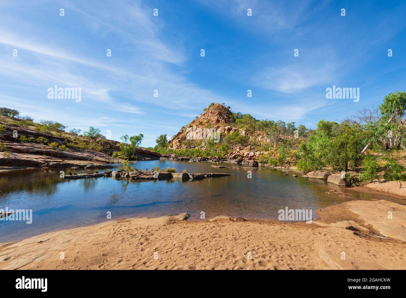 Scenic view over Bell Gorge, a renowned destination in the Kimberley ...