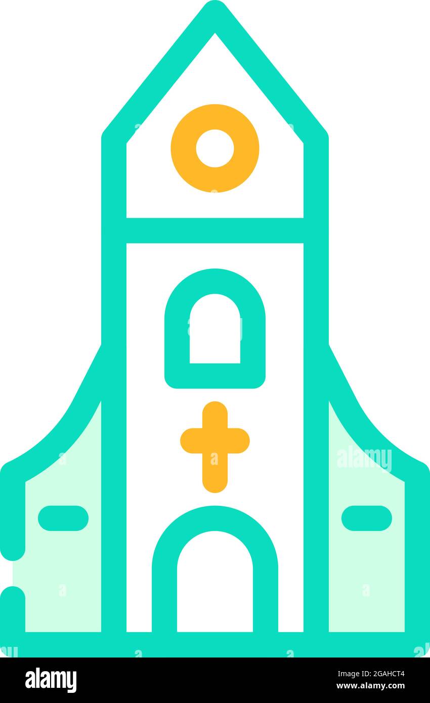 christian church color icon vector illustration Stock Vector Image ...