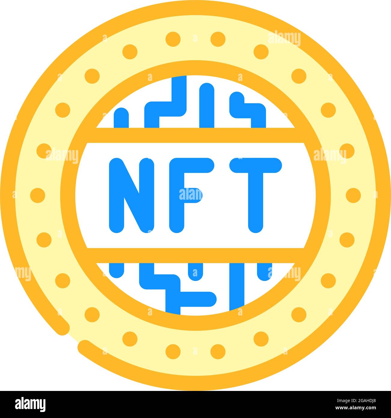 nft token color icon vector illustration Stock Vector Image & Art - Alamy