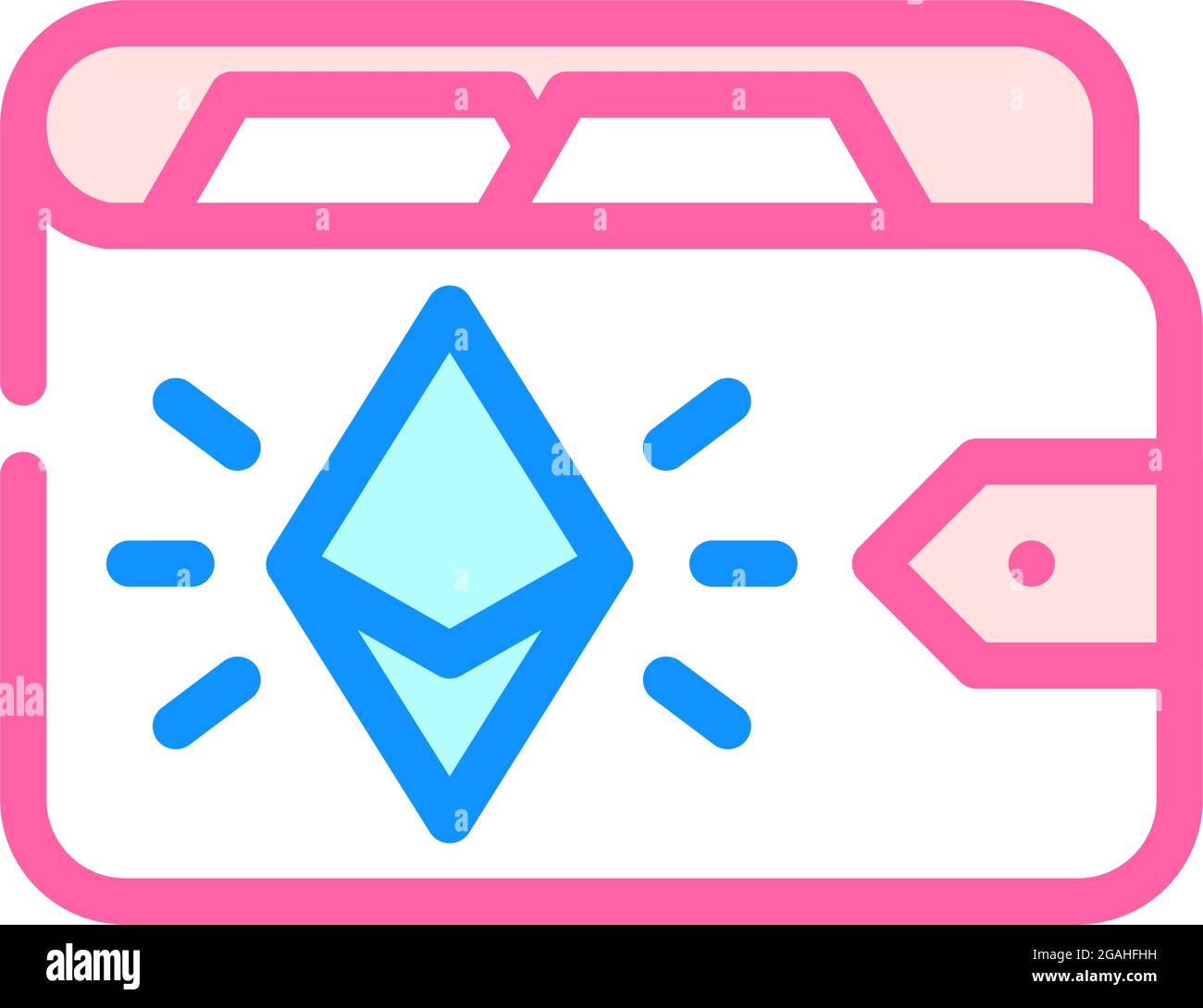 ethereum wallet color icon vector illustration Stock Vector Image & Art ...
